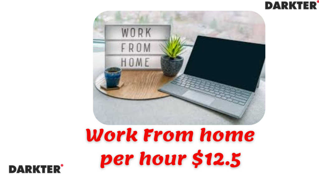 Work From home $12.5 per hour - Darketer